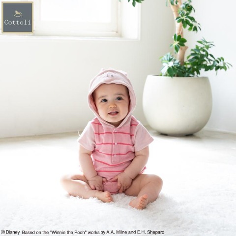 ベビー フード付ロンパス (70・80cm Cottoli/Disney) | バースデイ 公式オンラインストア